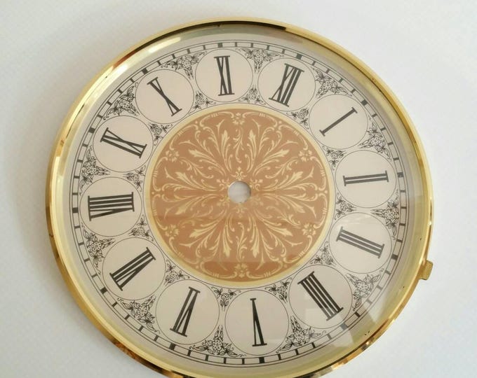 Clock Face Insert Germany 6.75 Inch Brass Dome Glass Door Bezel ...