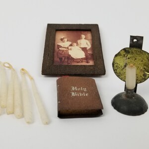 Miniature Real Taper Candles Antique Lantern Hand Dipped Holy Bible ...