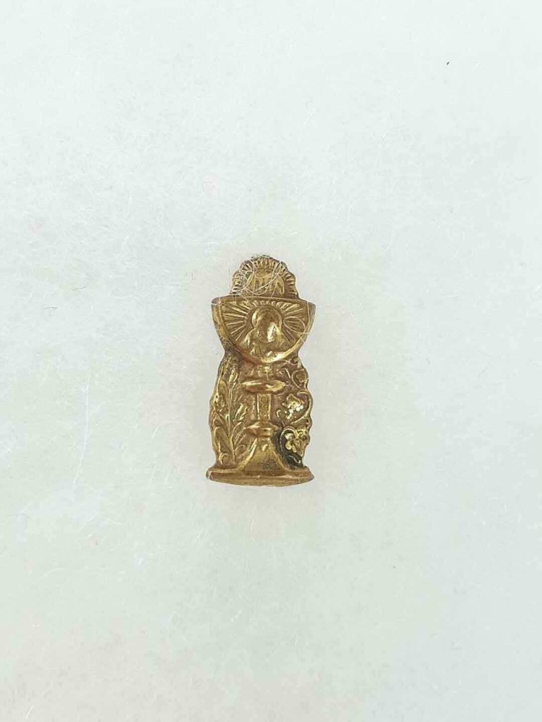 Antique First Communion Pin Brooch Art Deco Gilt Gilded Cup Chalice ...