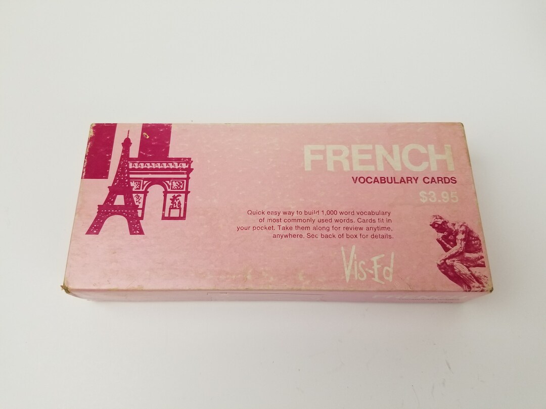 Vintage French Language Flashcards 1000 Classroom 1960s STEAM ...