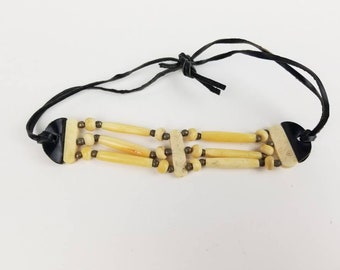 Black Native Bone Necklace - Etsy