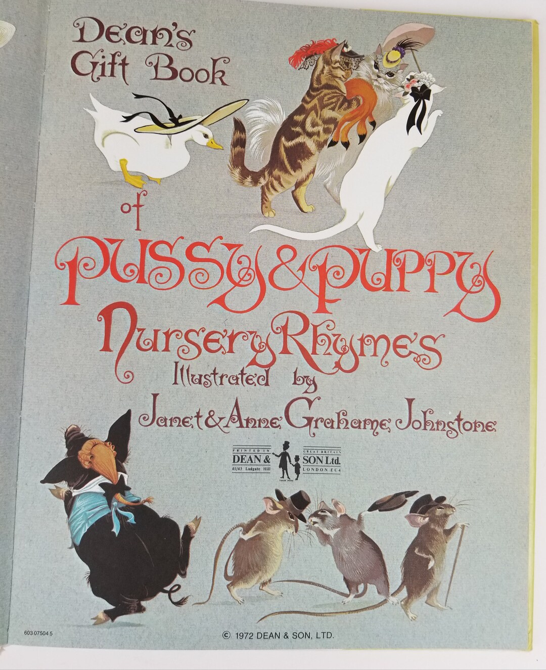 1970s Illustrated British Story Book Nursery Rhymes Puppy and Kitty ...