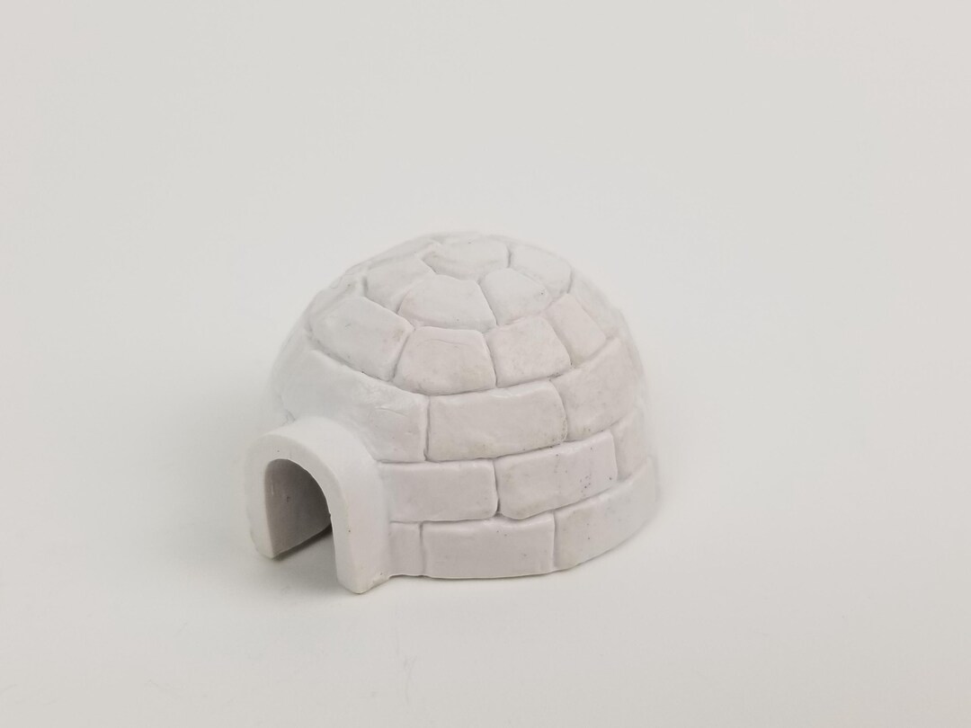 Miniature Igloo Rubber Toy Winter Scene Alaska Arctic Dog Sledding Diorama - Etsy