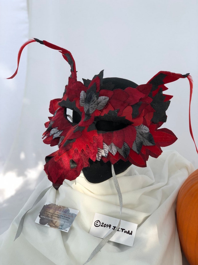 Red Dragon Mask: Pewtered Cosplay Costume, Fantasy Art Prop - Etsy