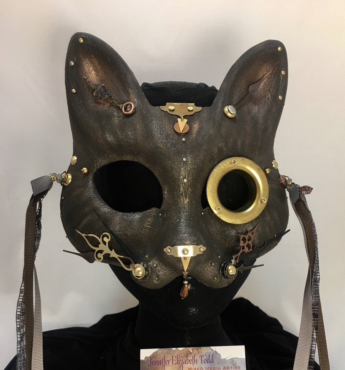 Cat Mask Steampunk Costume clockwork Cat 3 - Etsy