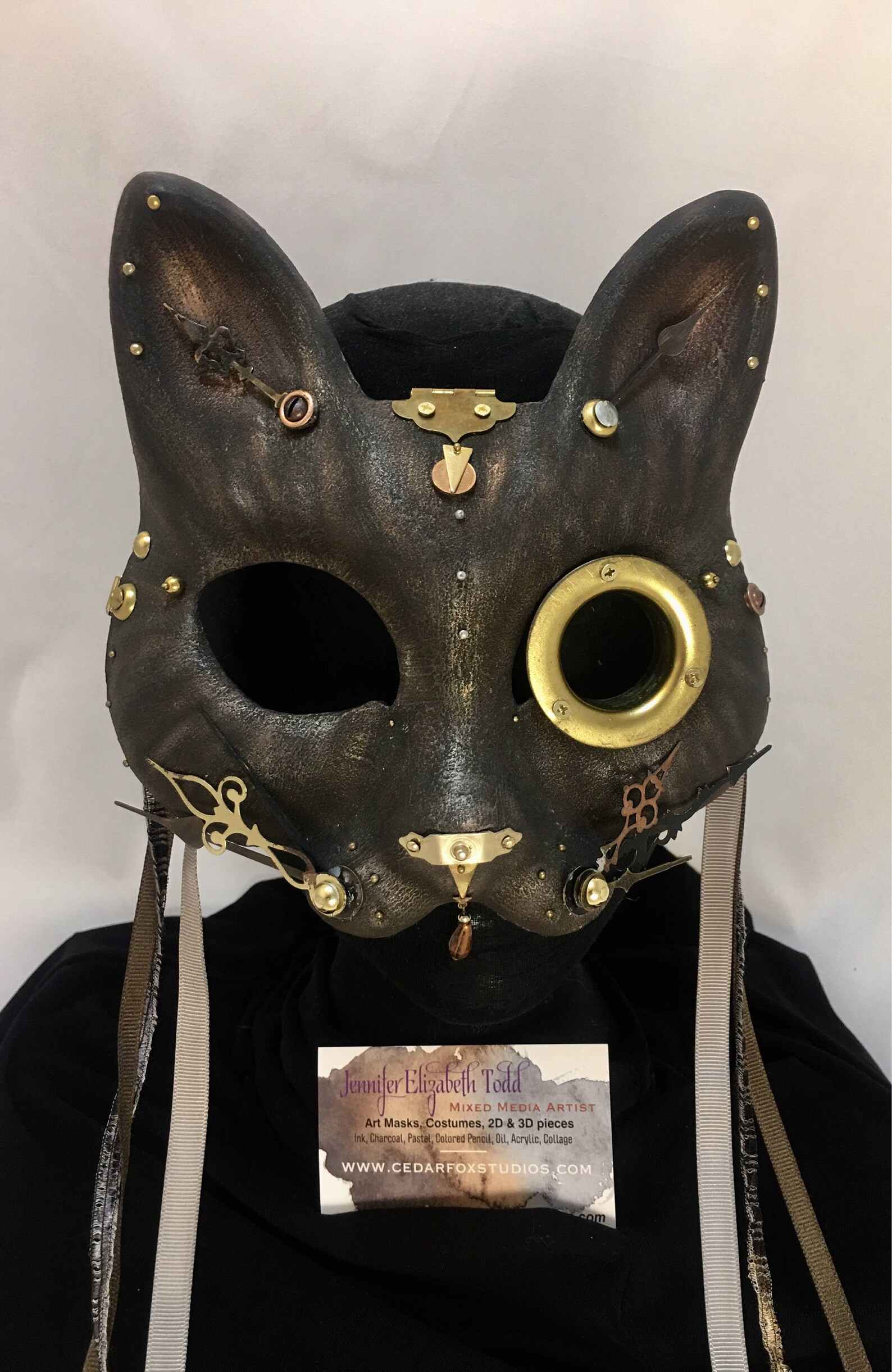 Cat Mask Steampunk Costume clockwork Cat 3 - Etsy