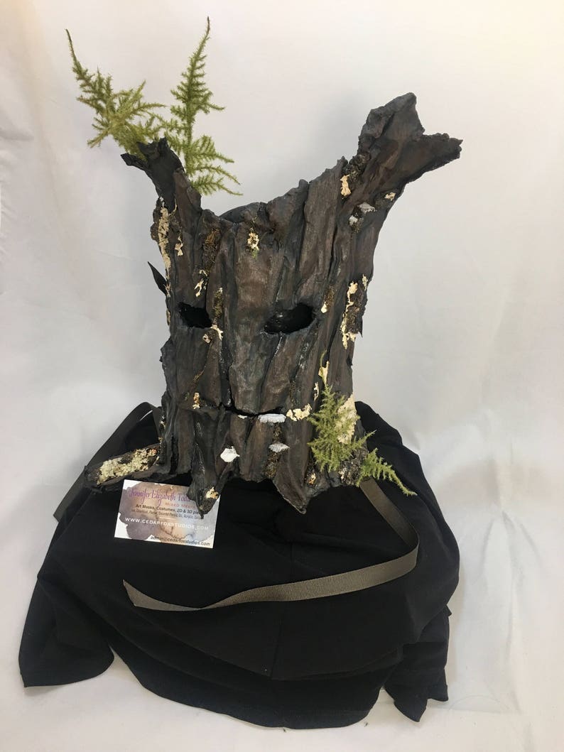 Tree Stump Mask Masquerade Nature Costume Ent Moss - Etsy