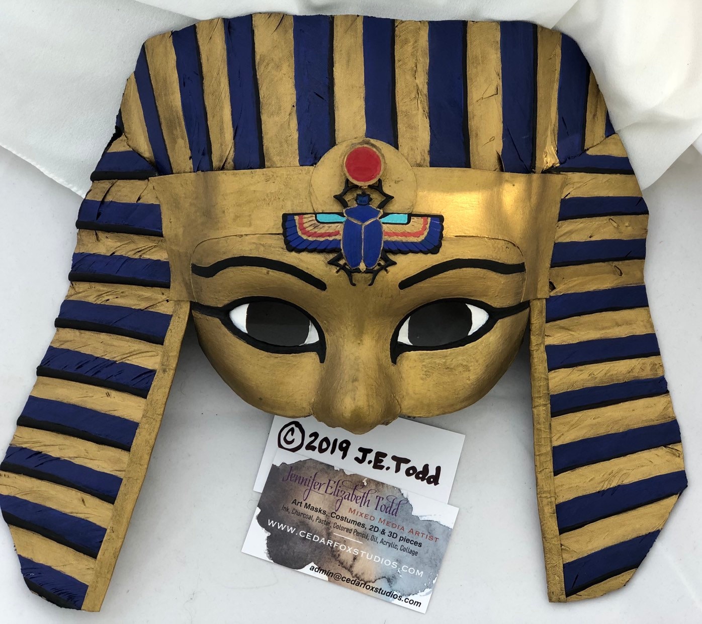 Egyptian Mask, Egyptian Costume With Nemes Headdress, Scarab, Gold ...