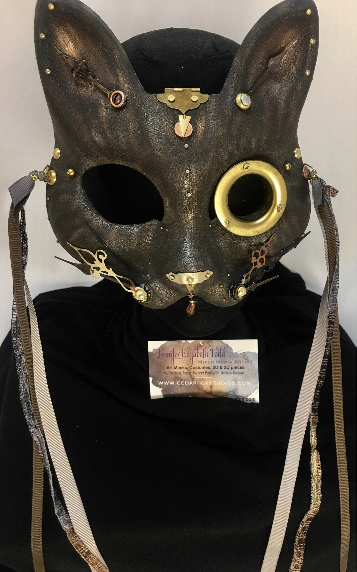 Cat Mask Steampunk Costume clockwork Cat 3 - Etsy