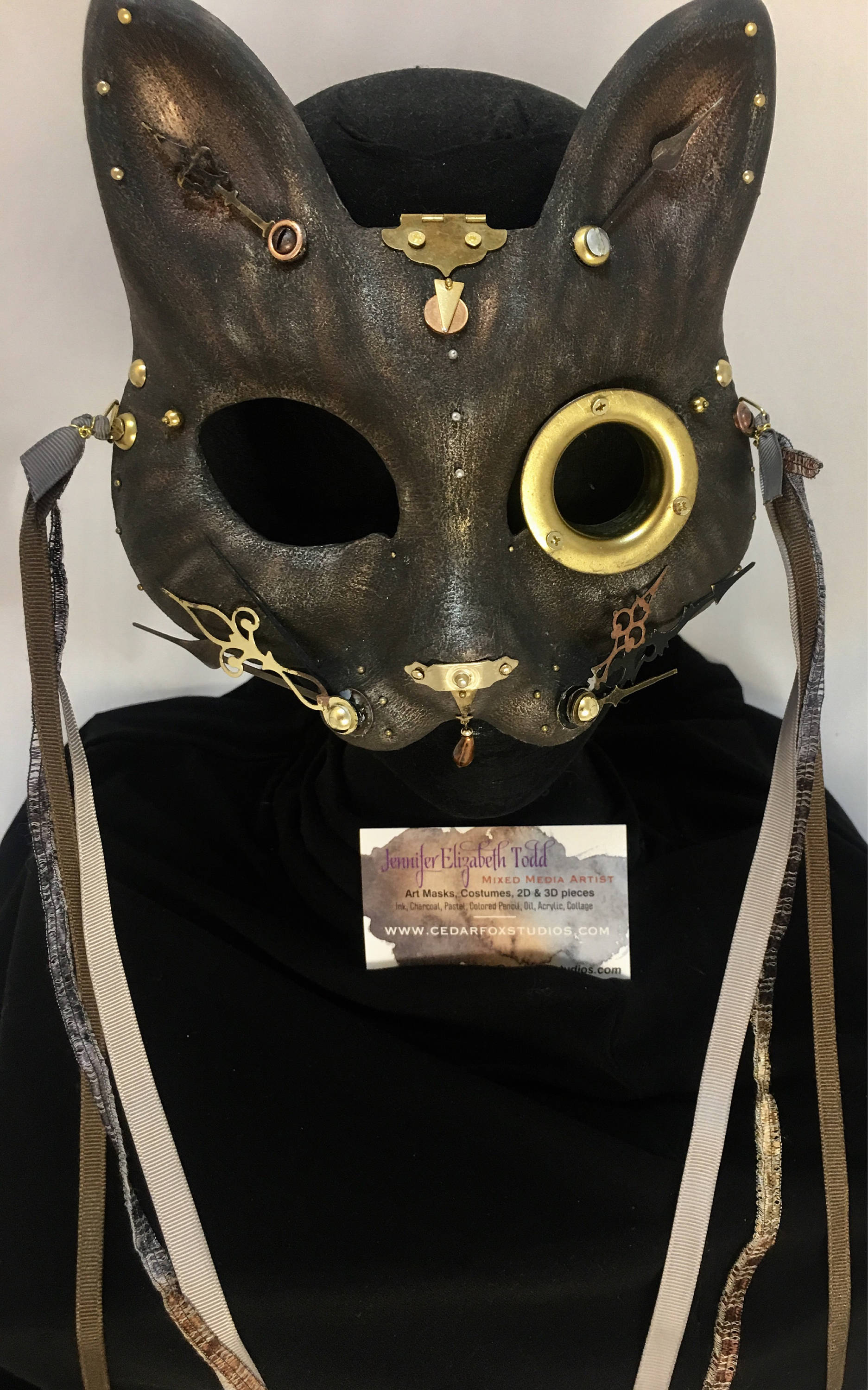 Cat Mask Steampunk Costume clockwork Cat 3 - Etsy
