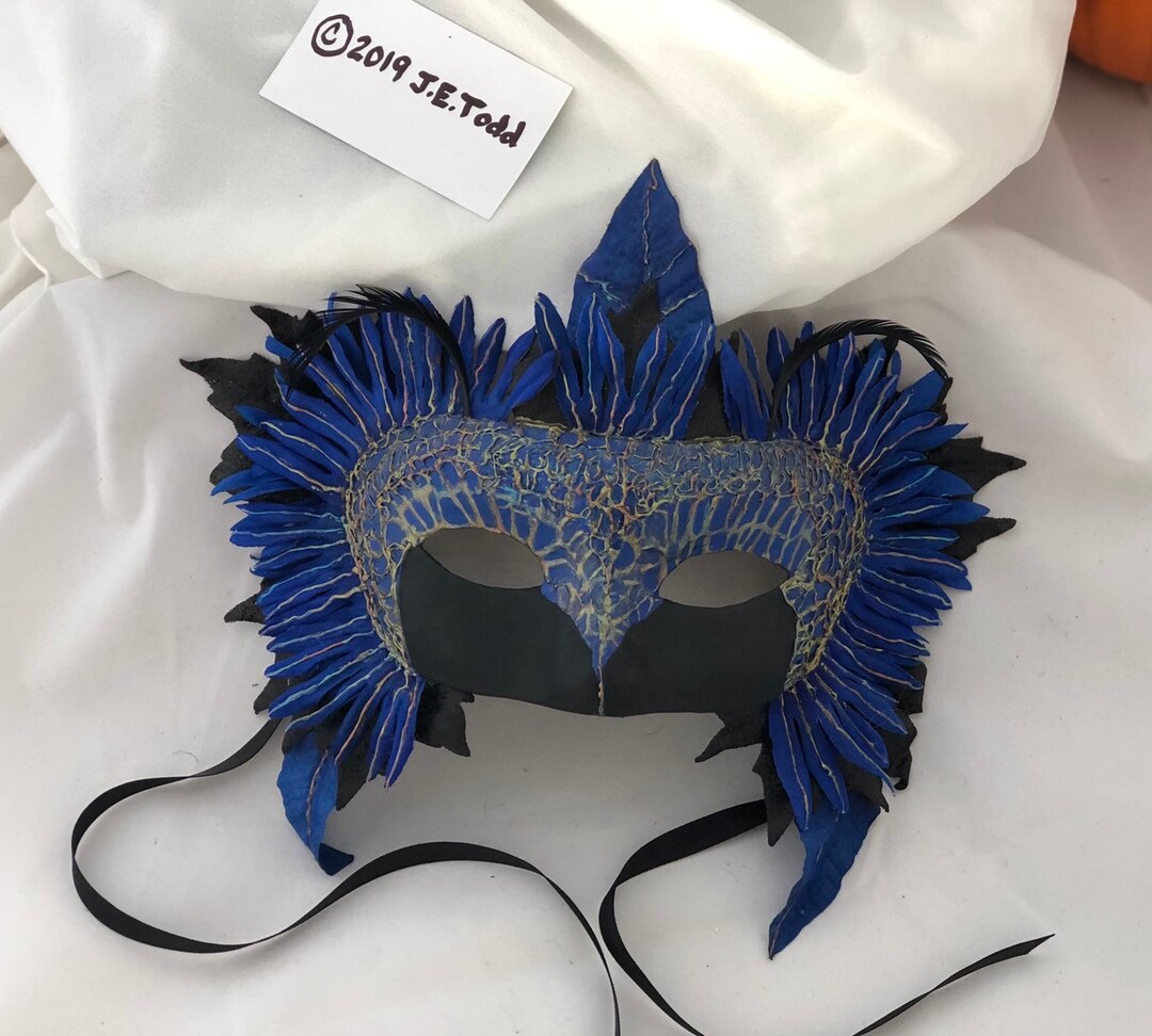 Blue Beetle Mask, Fantasy Mask Masquerade Beetle Blues Cobalt Blue ...