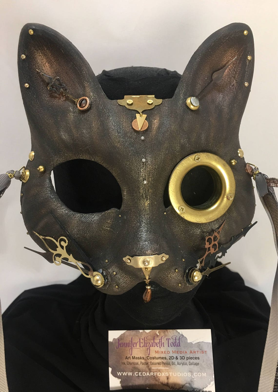 Cat Mask Steampunk Costume clockwork Cat 3 - Etsy