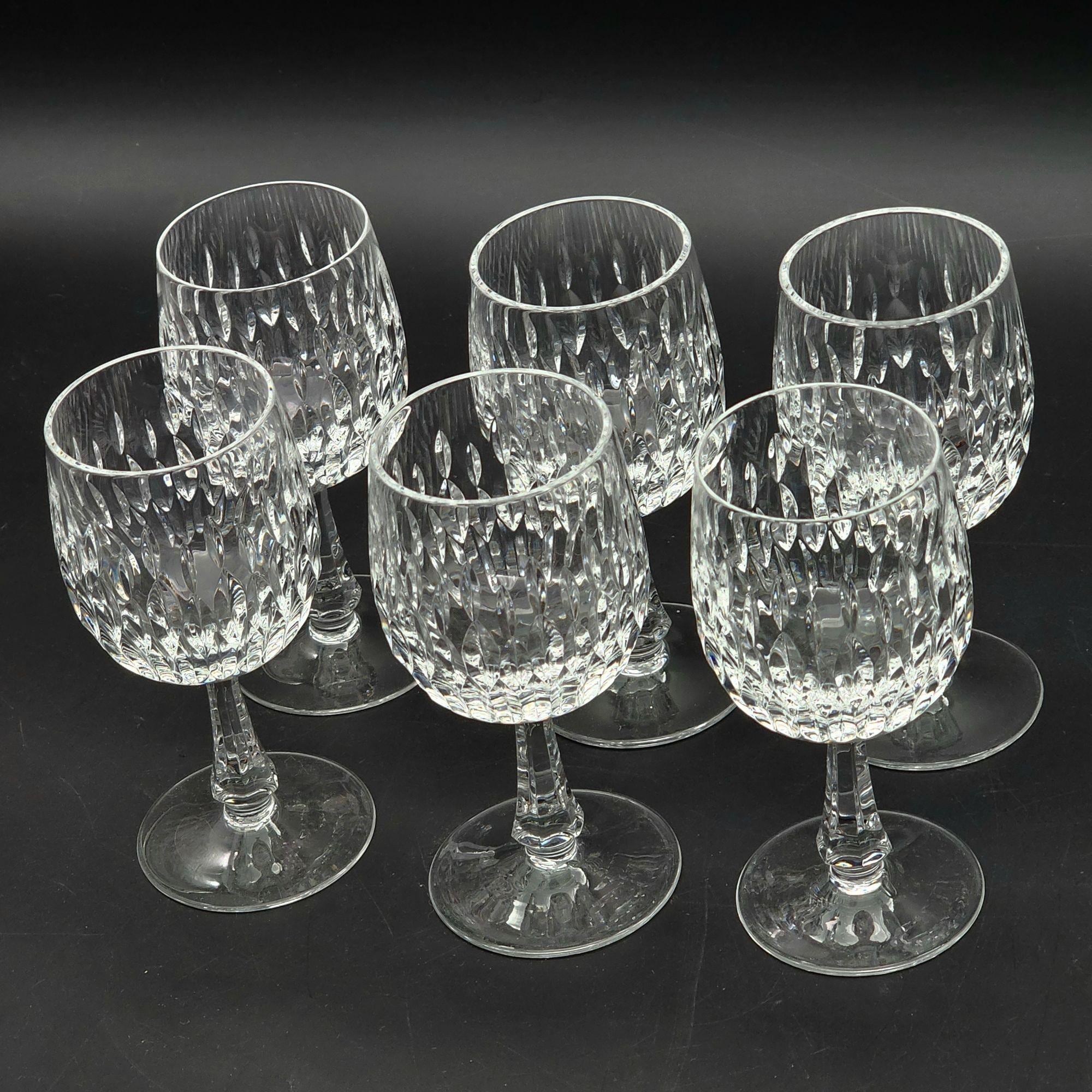 GORHAM Crystal CHANTILLY Stemmed Wine Glasses Acid-etched Signature ...