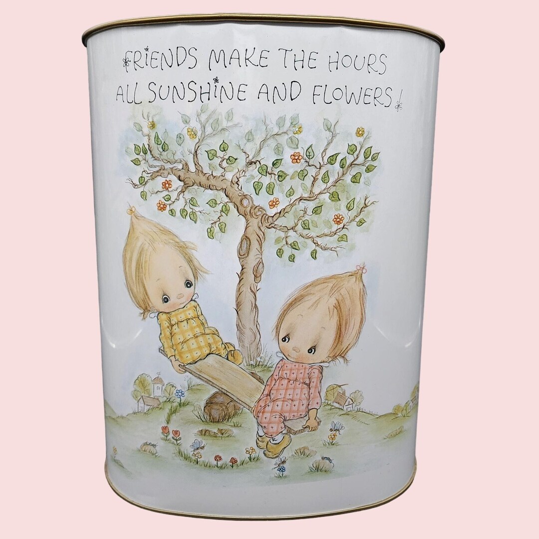 Hallmark Childs Theme Wastebasket Metal Trash Can for A Toddler Nursery ...