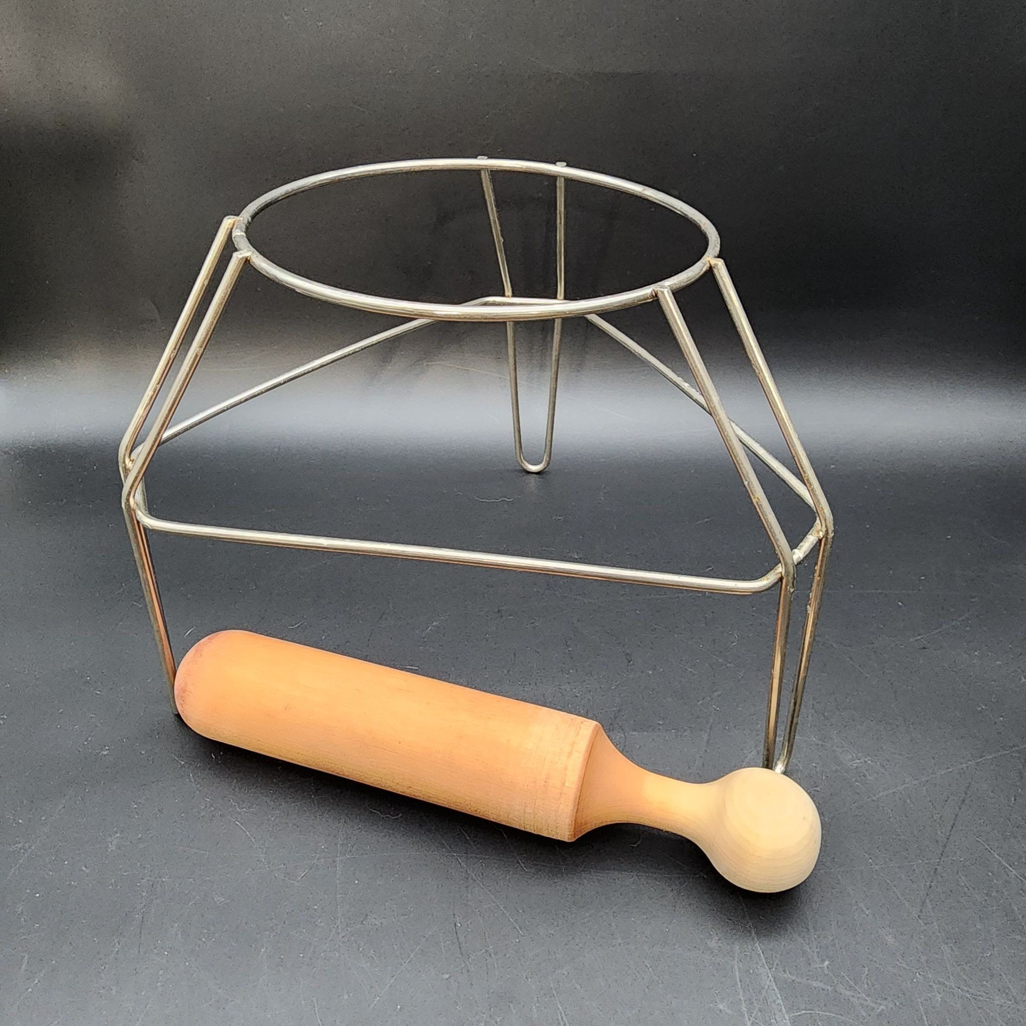 Food Mill Aluminum Cone Shaped Sieve Seed & Skin Separator With Wood ...