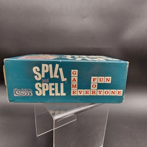 1957 Parker Brothers Spill & Spell Crossword Cube Speed Game for Ages 8 ...