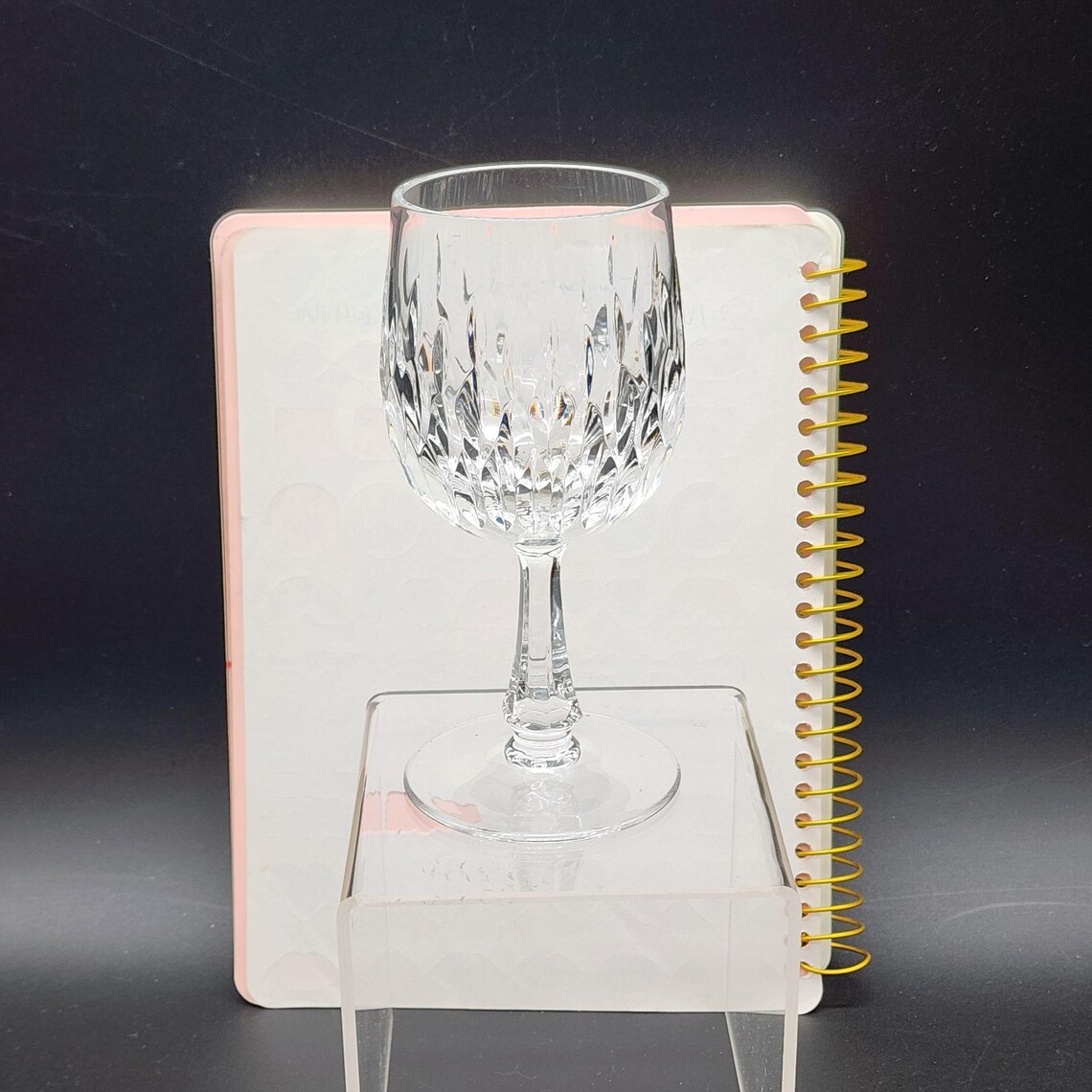 GORHAM Crystal CHANTILLY Stemmed Wine Glasses Acid-etched Signature ...