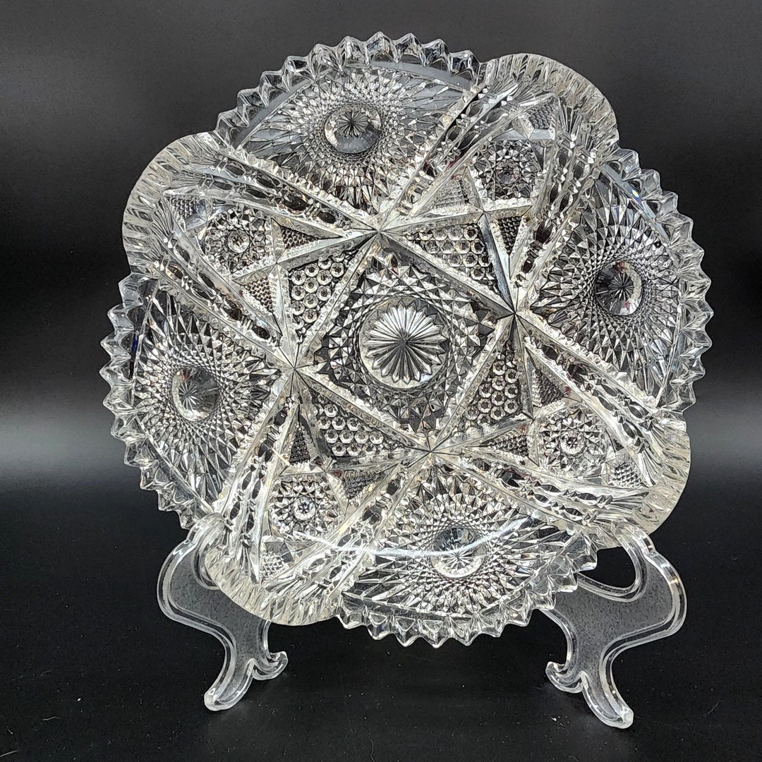 Imperial Glass 'NUCUT' Crystal Ware EAPG Brilliant Cut 7" Glass Candy ...