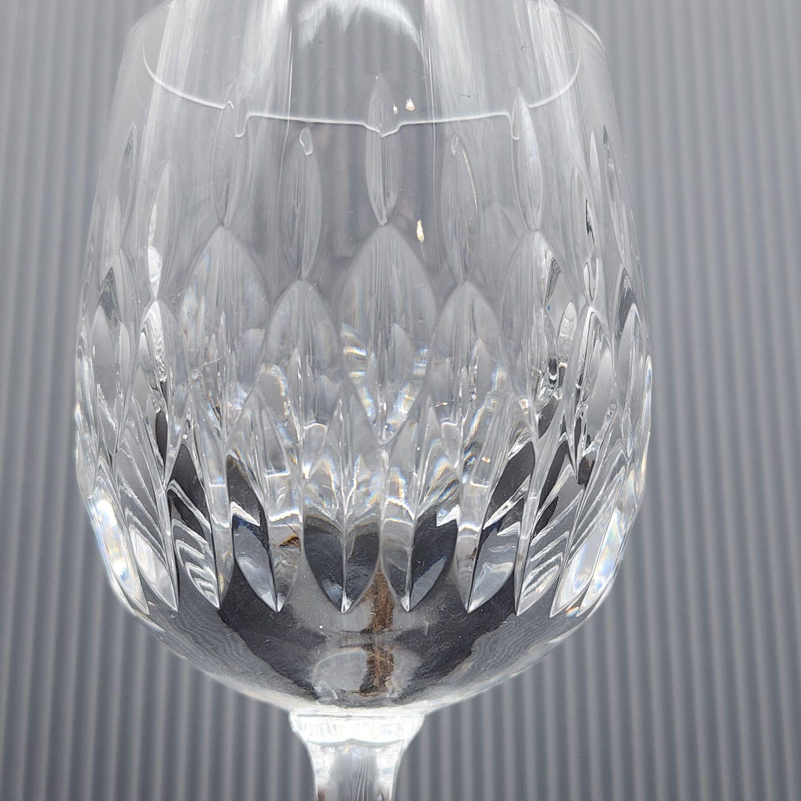 GORHAM Crystal CHANTILLY Stemmed Wine Glasses Acid-etched Signature ...