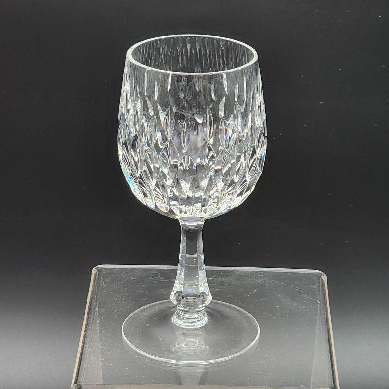 GORHAM Crystal CHANTILLY Stemmed Wine Glasses Wine Hocks Gorham Acid ...