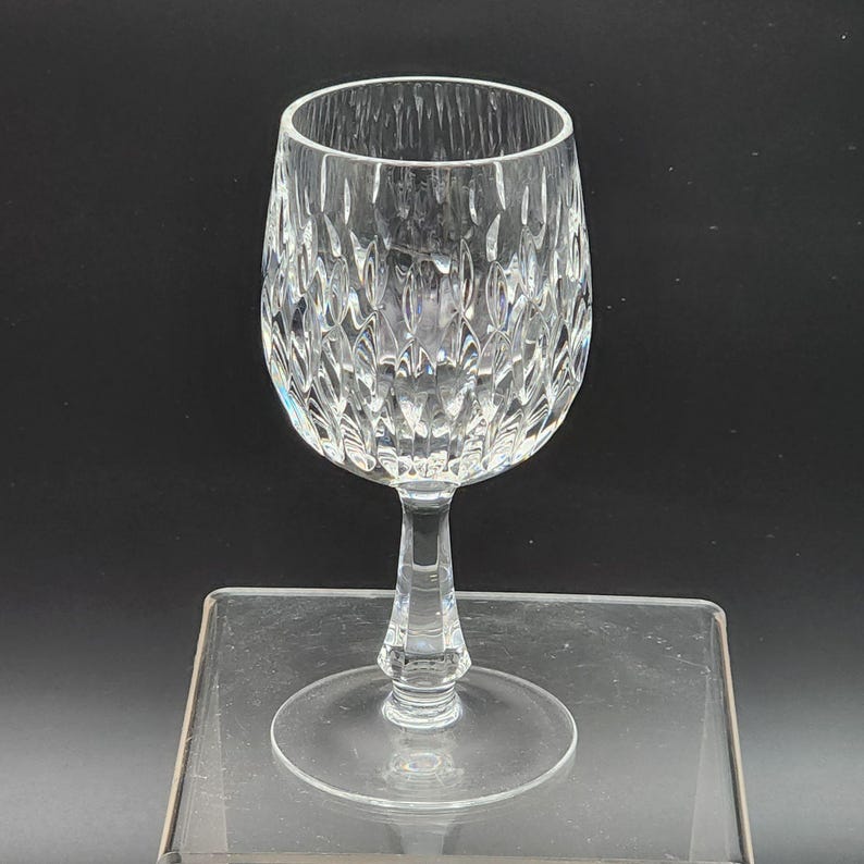 GORHAM Crystal CHANTILLY Stemmed Wine Glasses Acid-etched Signature ...