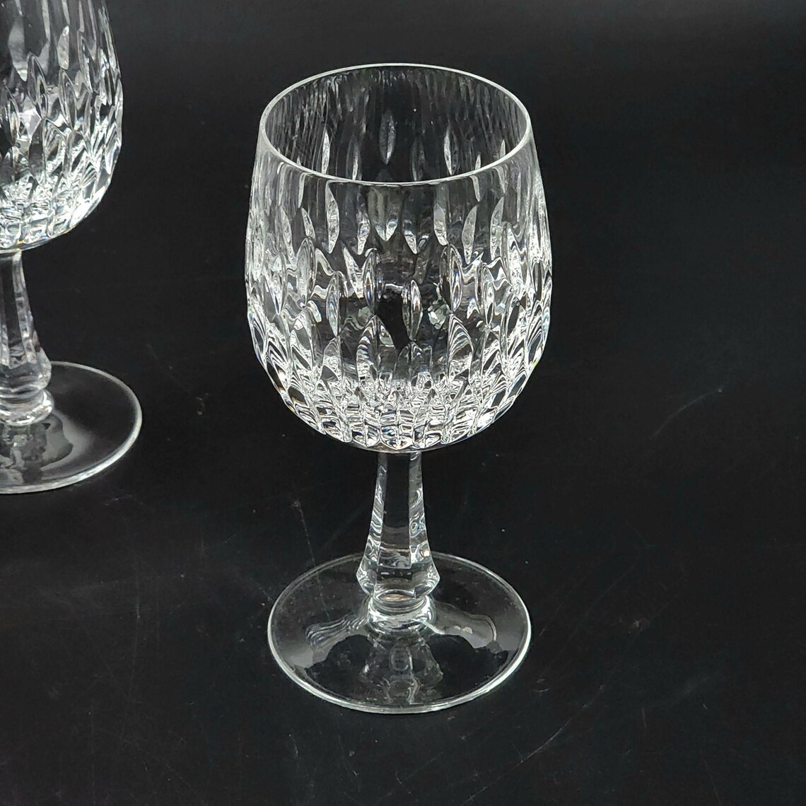 GORHAM Crystal CHANTILLY Stemmed Wine Glasses Acid-etched Signature ...