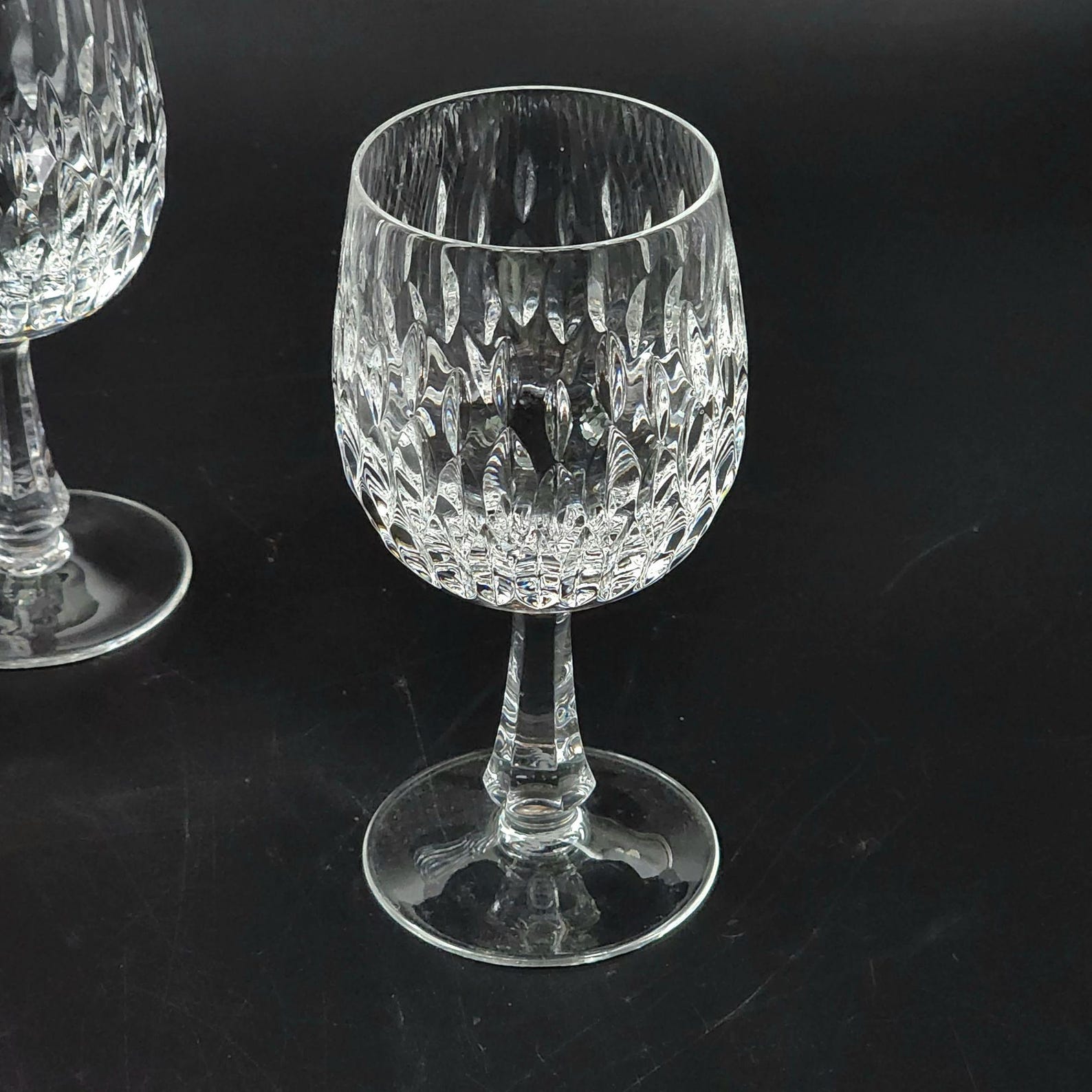 GORHAM Crystal CHANTILLY Stemmed Wine Glasses Wine Hocks Gorham Acid ...