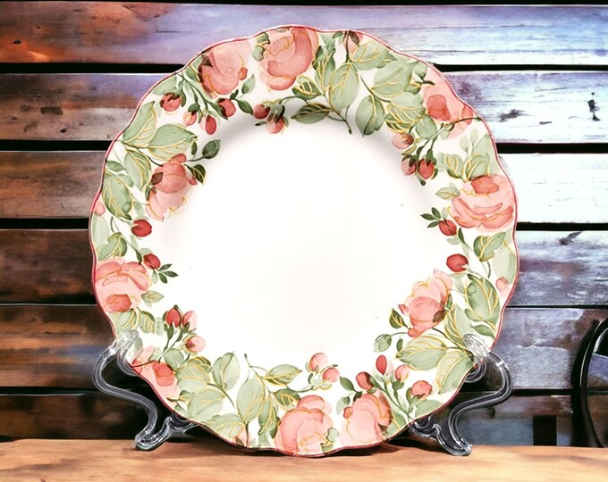 Nikko PRECIOUS 7 Piece Set Dinner Plates Soup Bowls 1990s Pink Floral ...