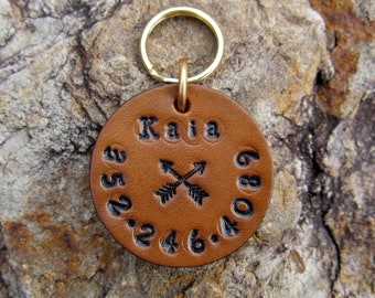 Custom Leather Dog Tag Personalized Pet Name and Phone - Etsy