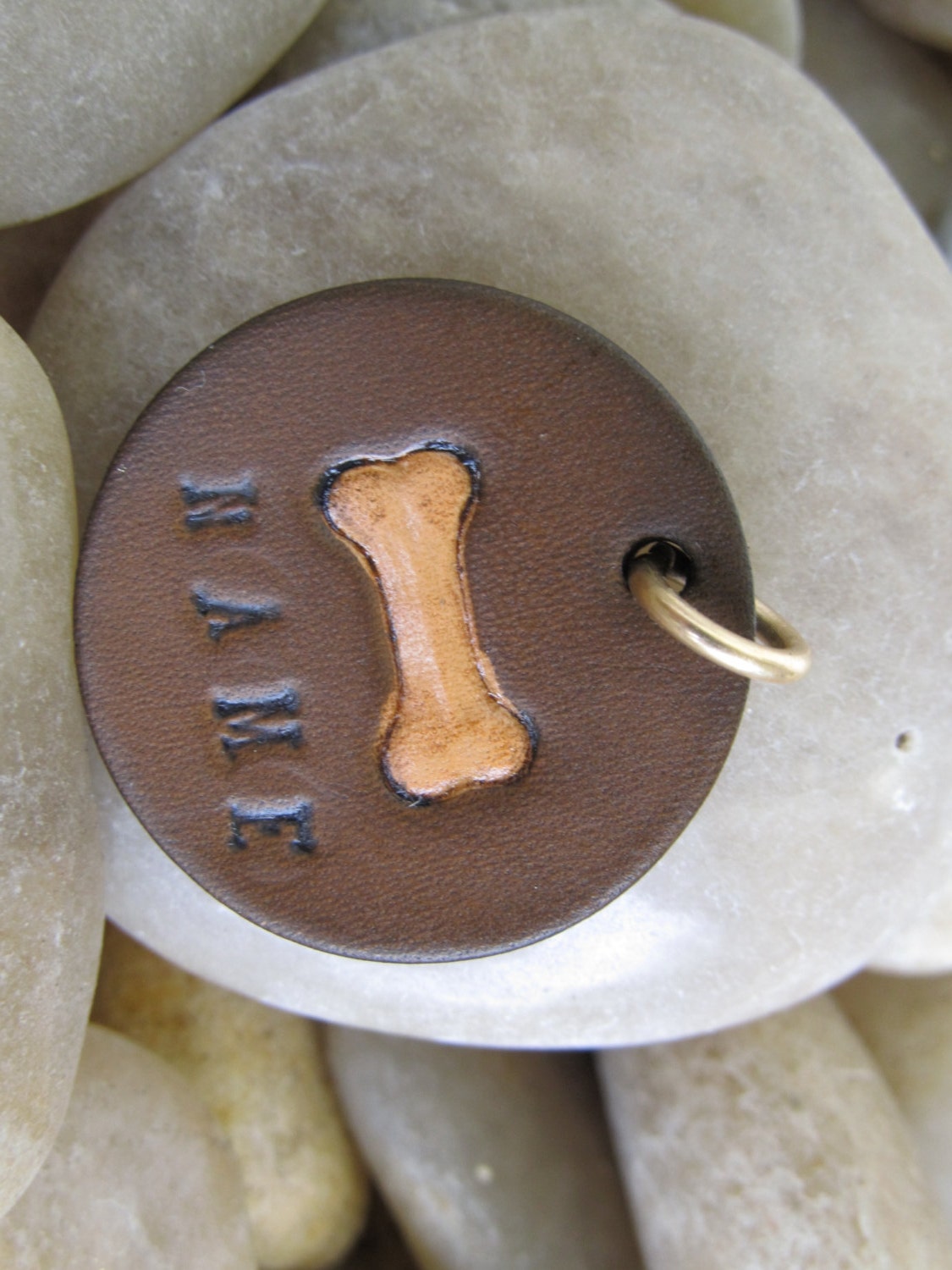 Custom Leather Dog Tag Personalized Pet Name and or Phone - Etsy