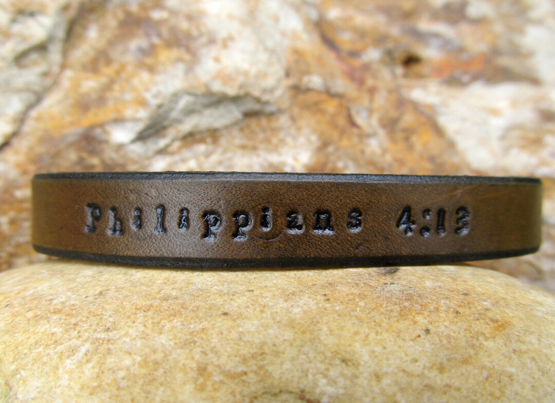 Scripture Leather Bracelet Christian Jewelry Religious Jewelry Bible ...