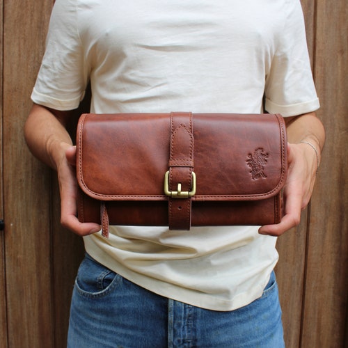 Personalised Leather Hanging Wash Bag - Etsy