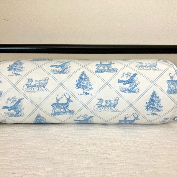 Blue Bolster Pillow - Etsy