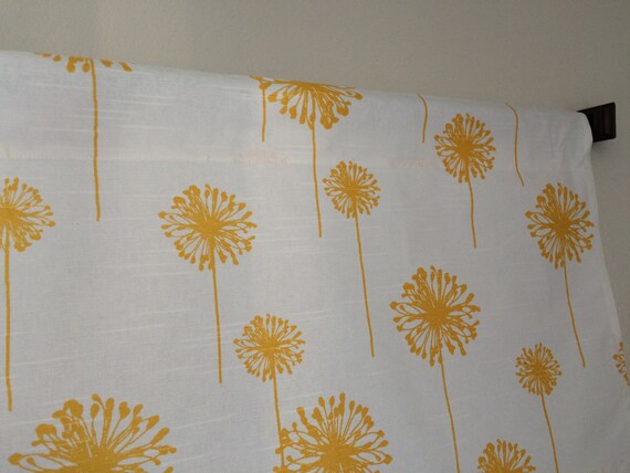Yellow Dandelion Valance Floral Yellow Valance Dandelion | Etsy