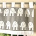 Tab Top Valance, Kids Valance, Nursery Grey/white Valance, Elephant ...