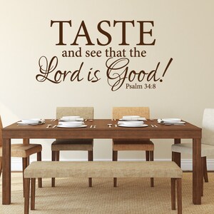 Psalms 34:8 Taste and See That the Lord is Good Decal - Etsy