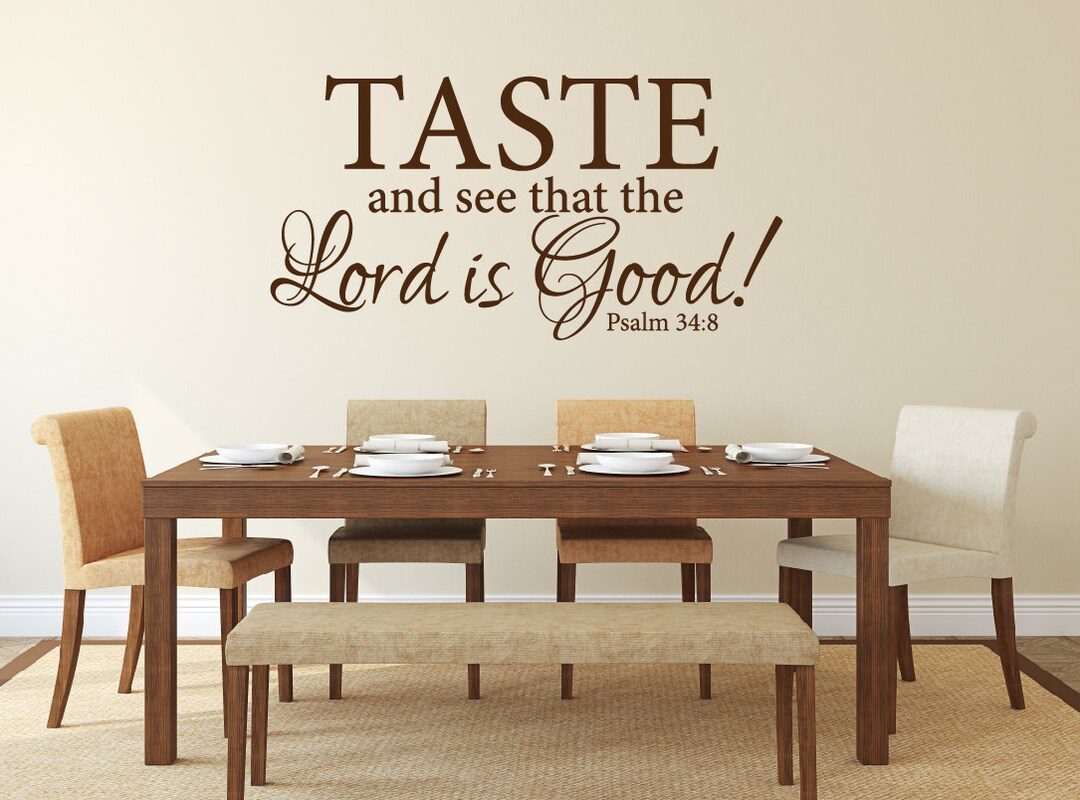 Psalms 34:8 Taste and See That the Lord is Good Decal - Etsy