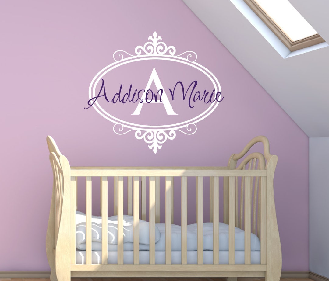 Girls Name Wall Decal Girl Wall Decal Childrens Wall - Etsy