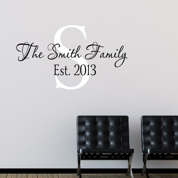 Monogram Wall Decals - Etsy