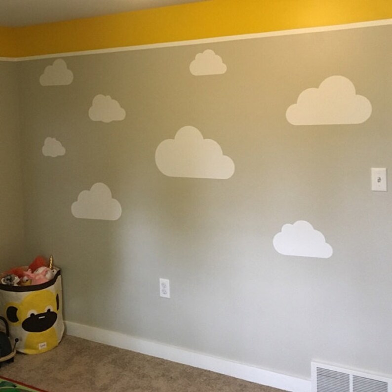 Cloud Wall Decals Clouds Nursery Wall Decal Set of 8 Clouds - Etsy