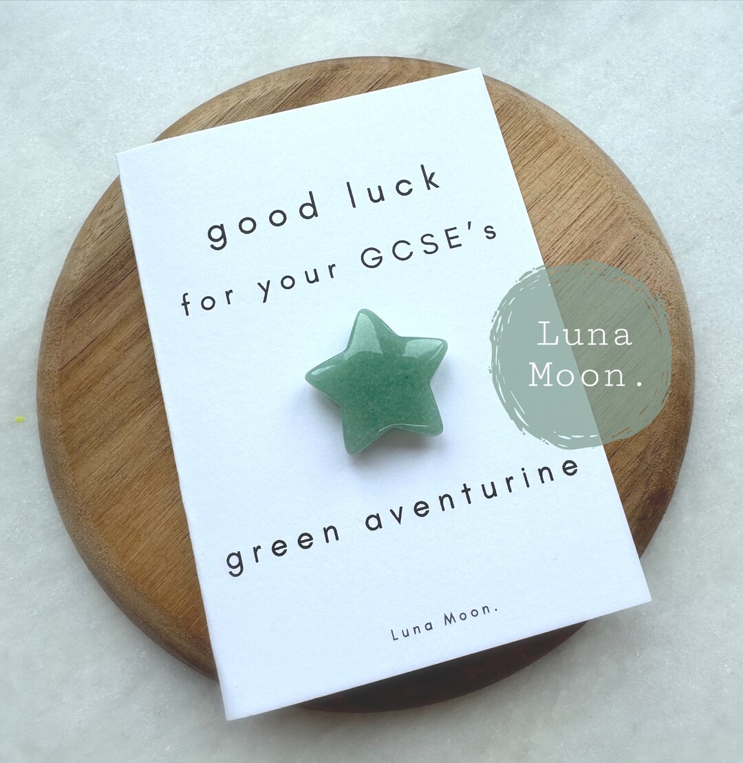 Gcses Exam Good Luck Star Natural Green Aventurine Crystal Confidence ...