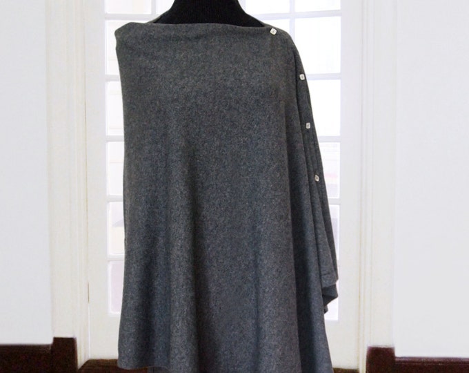 Cashmere Poncho With Buttons / Cashmere Poncho / Cashmere Shawl ...
