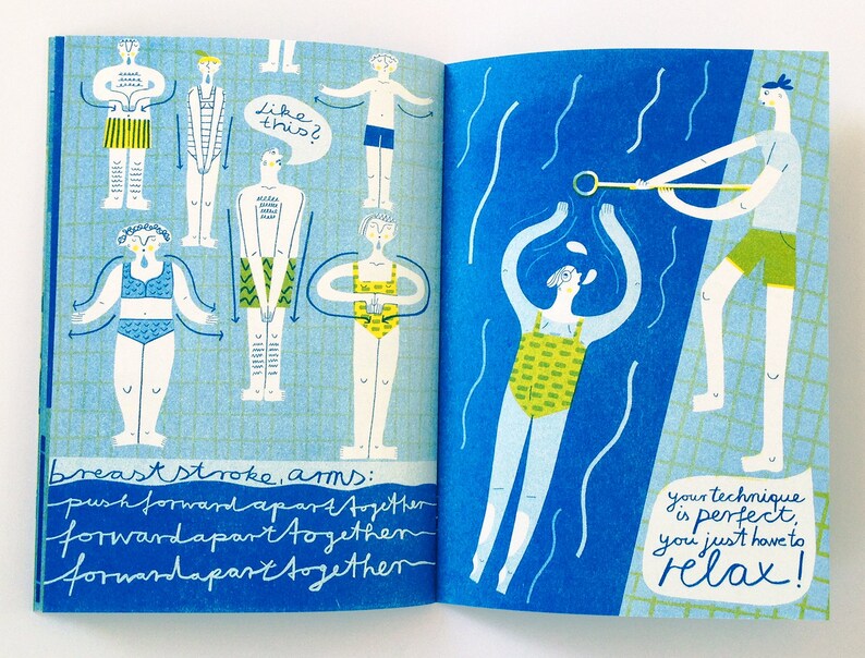 How to Swim Riso-zine - Etsy