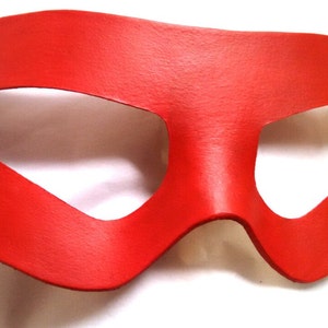 Red Leather Arrow Cosplay Mask - Etsy