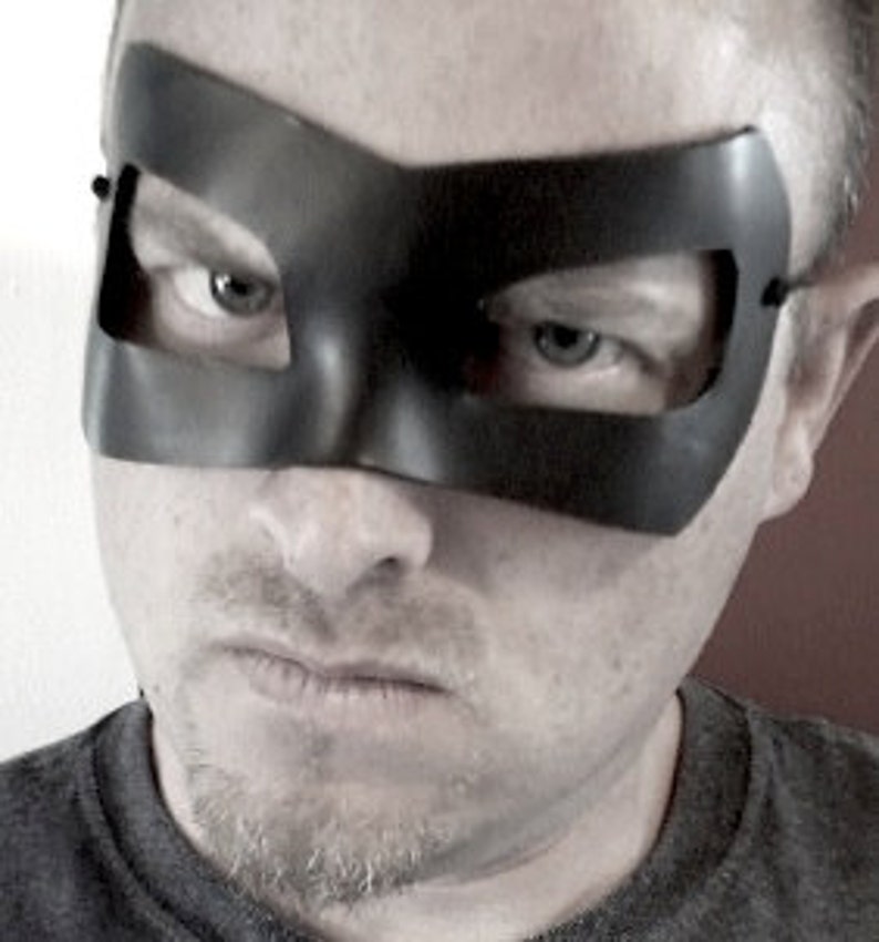 Black Leather Incredible Superhero Villain Mask - Etsy
