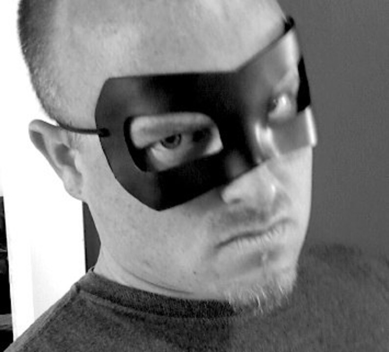 Black Leather Incredible Superhero Villain Mask - Etsy
