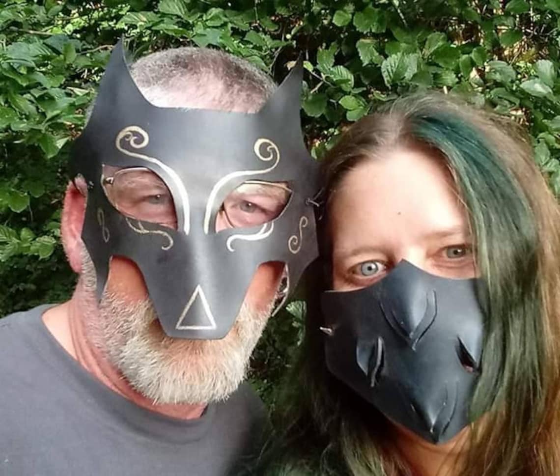 Leather Wolf Direwolf Mask Customizable Can Be Worn With Glasses - Etsy
