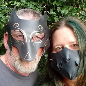 Leather Wolf Direwolf Mask Customizable Can Be Worn With Glasses - Etsy