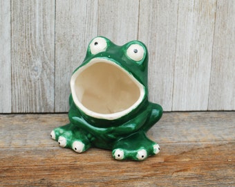 Vintage ceramic frog | Etsy