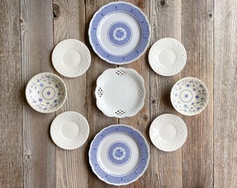 Instant Wall Plate Collection of Blue and White Plates Set of - Etsy